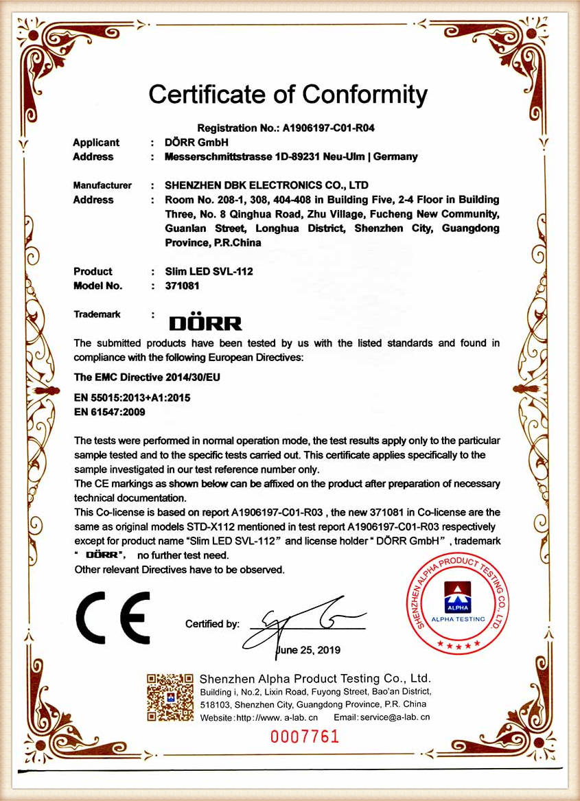 Certificate - SHENZHEN TEYELEEC TECHNOLOGY CO., LTD