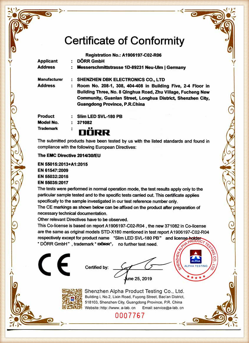 Certificate - SHENZHEN TEYELEEC TECHNOLOGY CO., LTD